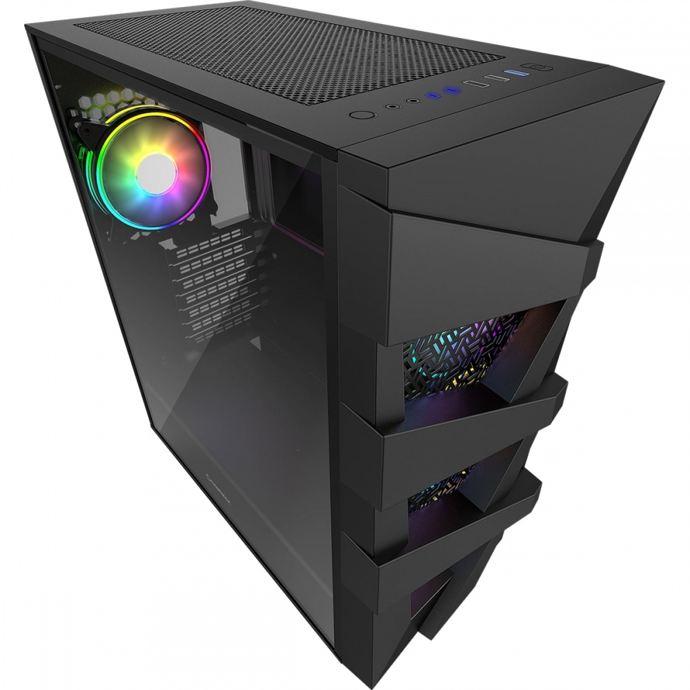 GameMax Vengeance Gaming Case 4x 120mm ARGB Fan Tempered Glass Panel ...